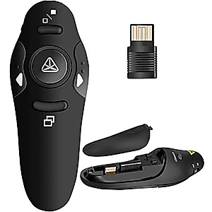 RF 2.4GHz Wireless Presenter Remote Presentation USB Control PowerPoint PPT Clicker PowerPoint Presentation Clicker PPT Remote Control Laser Pointer Slide Advancer Support Mac