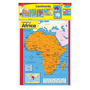 TREND enterprises, Inc. T-38930 Continents Learning Charts Combo Pack, Set of 7