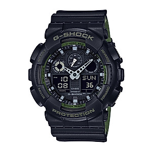 Casio GA-100L-1A G-Shock GA-100 Military Series Watch (Black / One Size)