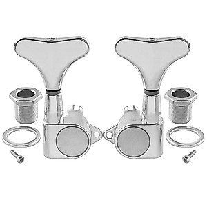 Musiclily Pro 2+2 Sealed Bass Tuners Tuning Keys Pegs Machine Heads for Ibanez Style Precision Jazz Bass, Chrome