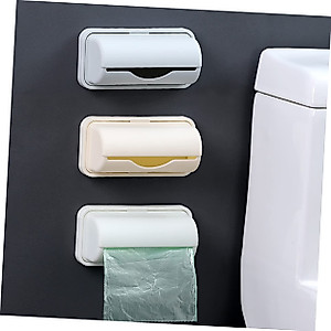 CORHAD Plastic Container 3 pcs Plastic Dispenser Cases Adhesive Mount Mounted Garbage Wall Container Bag Holder Bags Containers Storage Trash Plastic Containers