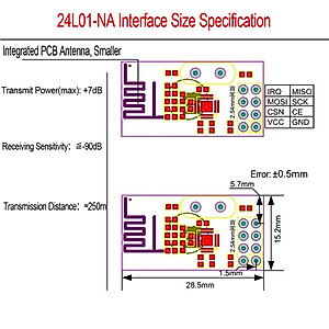 HiLetgo 4pcs NRF24L01+ Wireless Transceiver Module2.4G Wireless Transceiver Module