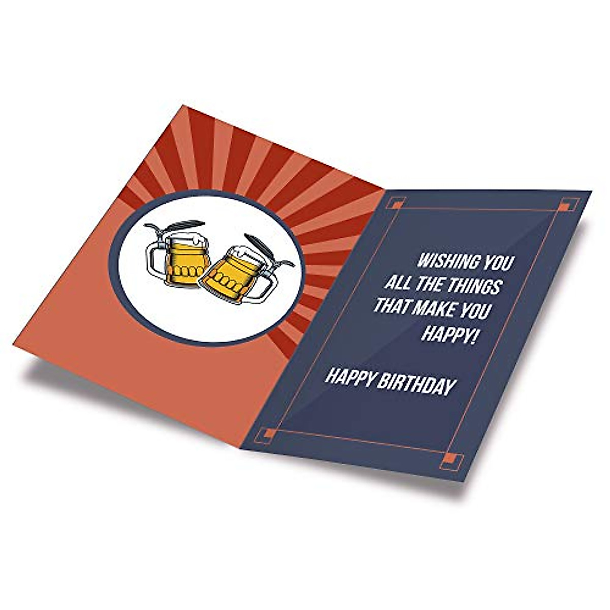 Cheers and Happy Birthday Card Brother | Made in America | Eco-Friendly | Thick Card Stock with Premium Envelope 5in x 7.75in | Packaged in Protective Mailer | Prime Greetings