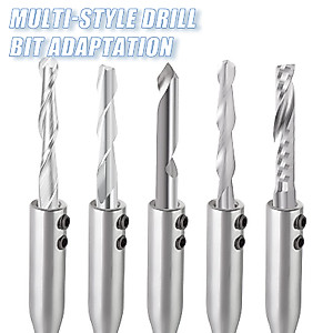 ERGAOBOY 2 Pcs 6" & 12" Dril Bit Extension with Hex Wrench Kit,Fit for 1/4 Wood Spade Drill Bit