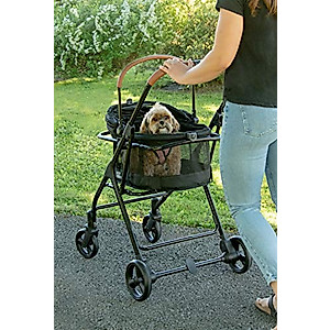 Pet Gear 3-in-1 Travel System, View 360 Stroller Converts to Carrier and Booster Seat with Easy Click N Go Technology, for Small Dogs & Cats, 4 Colors