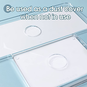 Pikioraz 2 in 1 Tray for Apple Magic Keyboard and Magic Trackpad, Keyboard/Touchpad Stand Holder for Tidy Desktop, Stylish Clear Acrylic