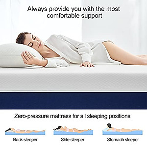 Twin Mattress, Molblly 8 inch Gel Memory Foam Mattress with CertiPUR-US Bed Mattress in a Box for Sleep Cooler & Pressure Relief, Twin Size