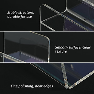 DOITOOL 6-Tier Purse Display Stand,Acrylic Display Riser Shelf Wallet Organizer,Handbag Display Stand Holder,Perfume Organizer Clear Retail Display Stands