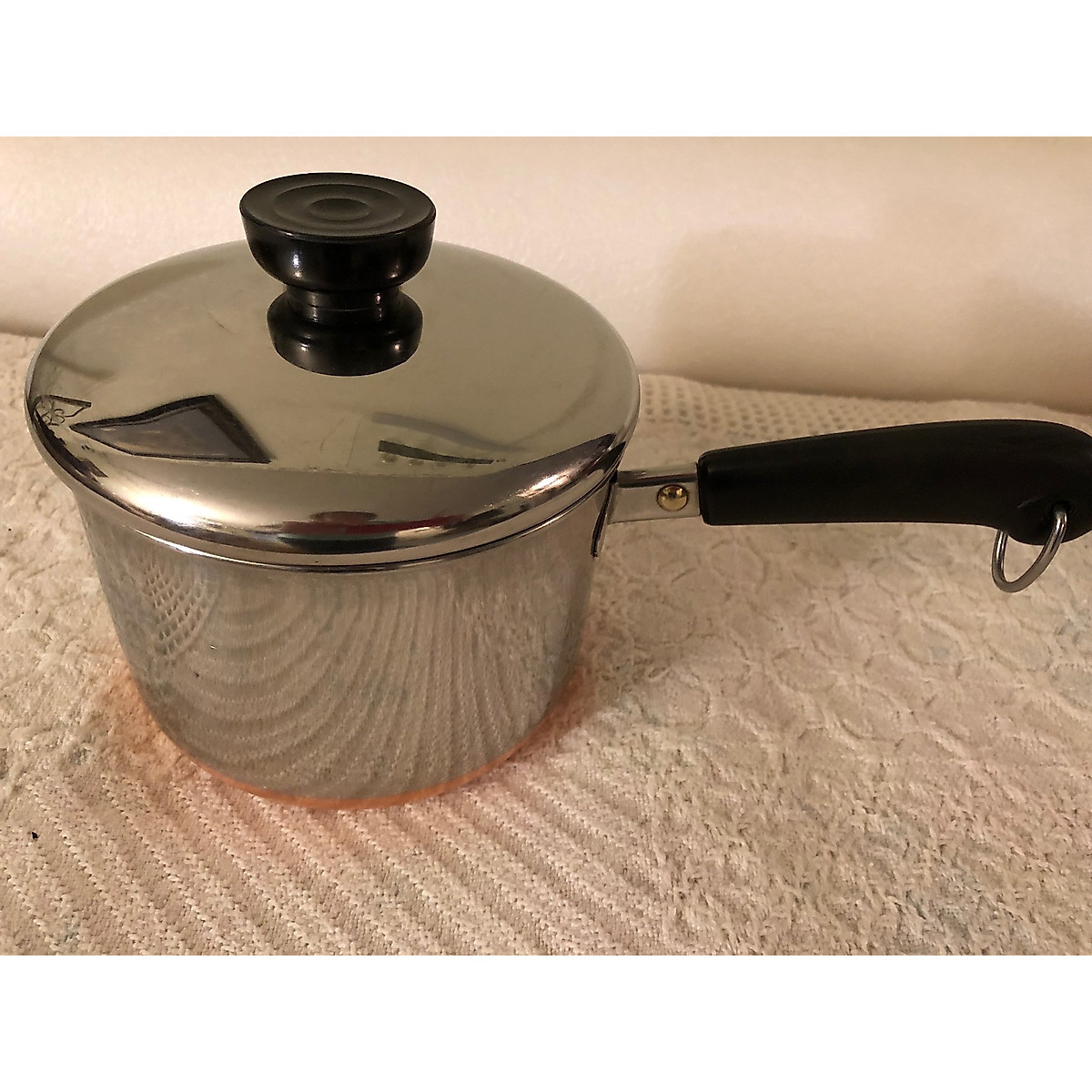 Vtg Revere Ware SS Copper Bottom 1 1/2qt Saucepan