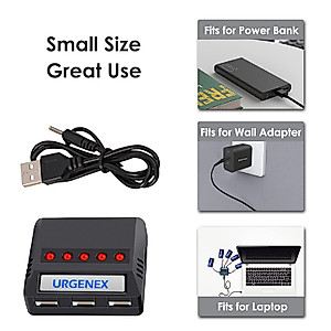 URGENEX 3.7V Lipo Battery 750mAh 25C Rechargeable 5 Pack Lipo Batteries with Molex Plug 5 in 1 Charger for Syma X5 X5SW X5C X5C1 RC Quadcopter Drone Spare Parts