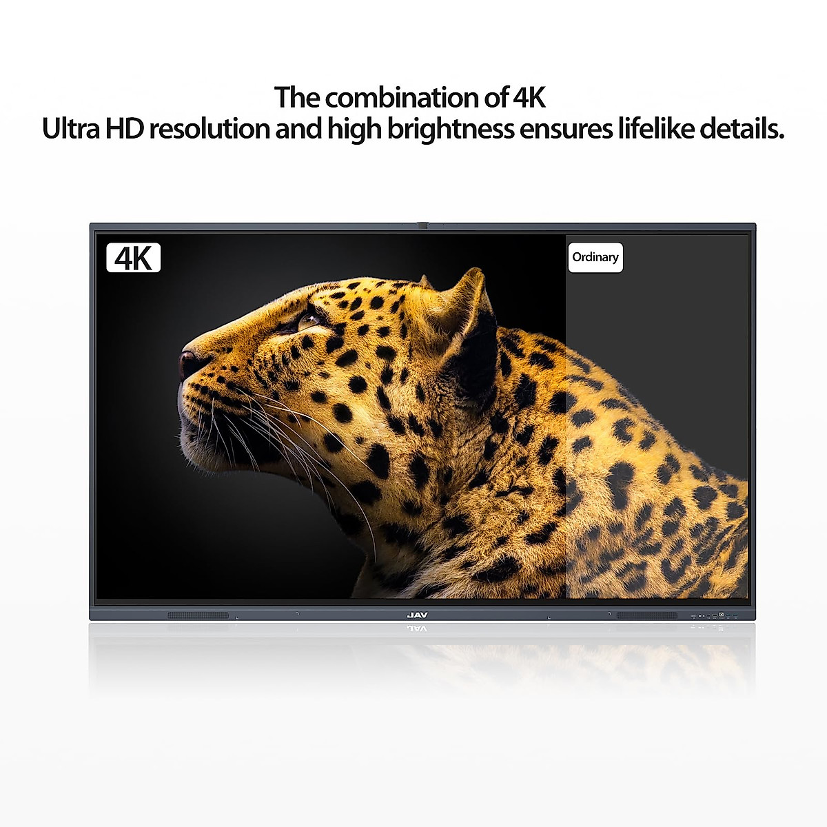 JAV Smart Board 75" Interactive Whiteboard 4K Touchscreen, Digital Presentation Electronic Smart Whiteboard Built-in Camera for Classroom Home Office Studio (Wall Mount Included)