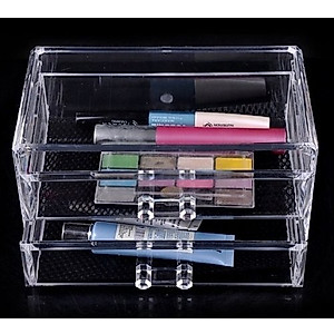 Luxury Acrylic Cosmetic Organizer Makeup Box 2 Drawers 1005-3***