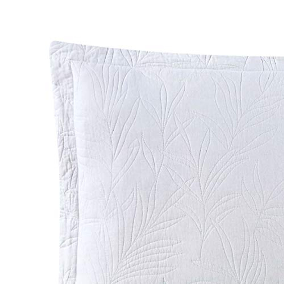 Tommy Bahama Home | Costa Sera Collection | 100% Soft Brushed Cotton, Pre-Washed for Softness, 2-Pack King Sham Set for Bedroom Décor, 21" x 37", White