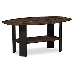 Furinno Simple Design Coffee Table, Columbia Walnut/Black