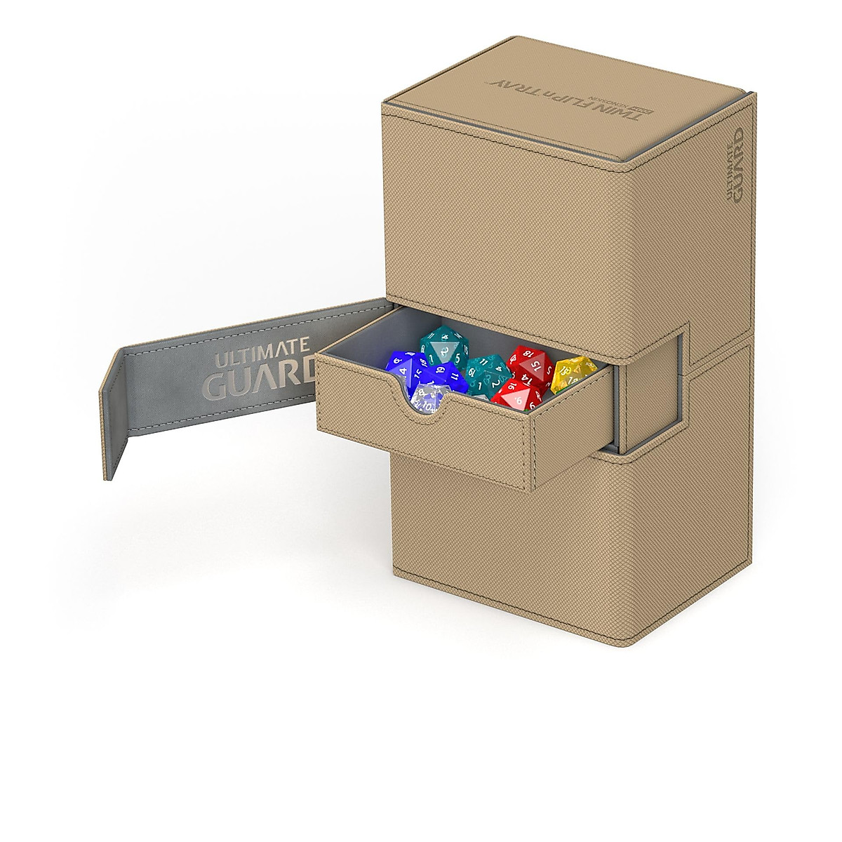 Ultimate Guard 200 Card Twin Flip N Tray Xenoskin Deck Case, Sand