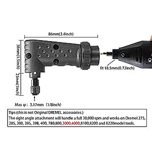 Yakamoz Right Angle Converter Attachment for Rotary Tools 4000 3000 8200 275 Grinder Replacement Accessories Tool