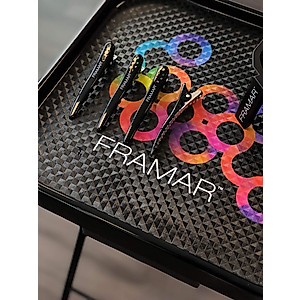 Framar Black Big Bite Clips - Set of 4 Professional Hair Clips – Hair Clips for Styling, Clips for Hair, Metal hair Clips - Extra Grip & Durable