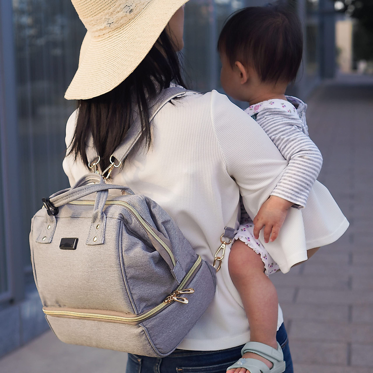 Nolla Breast Pump and Diaper Bag (Black)