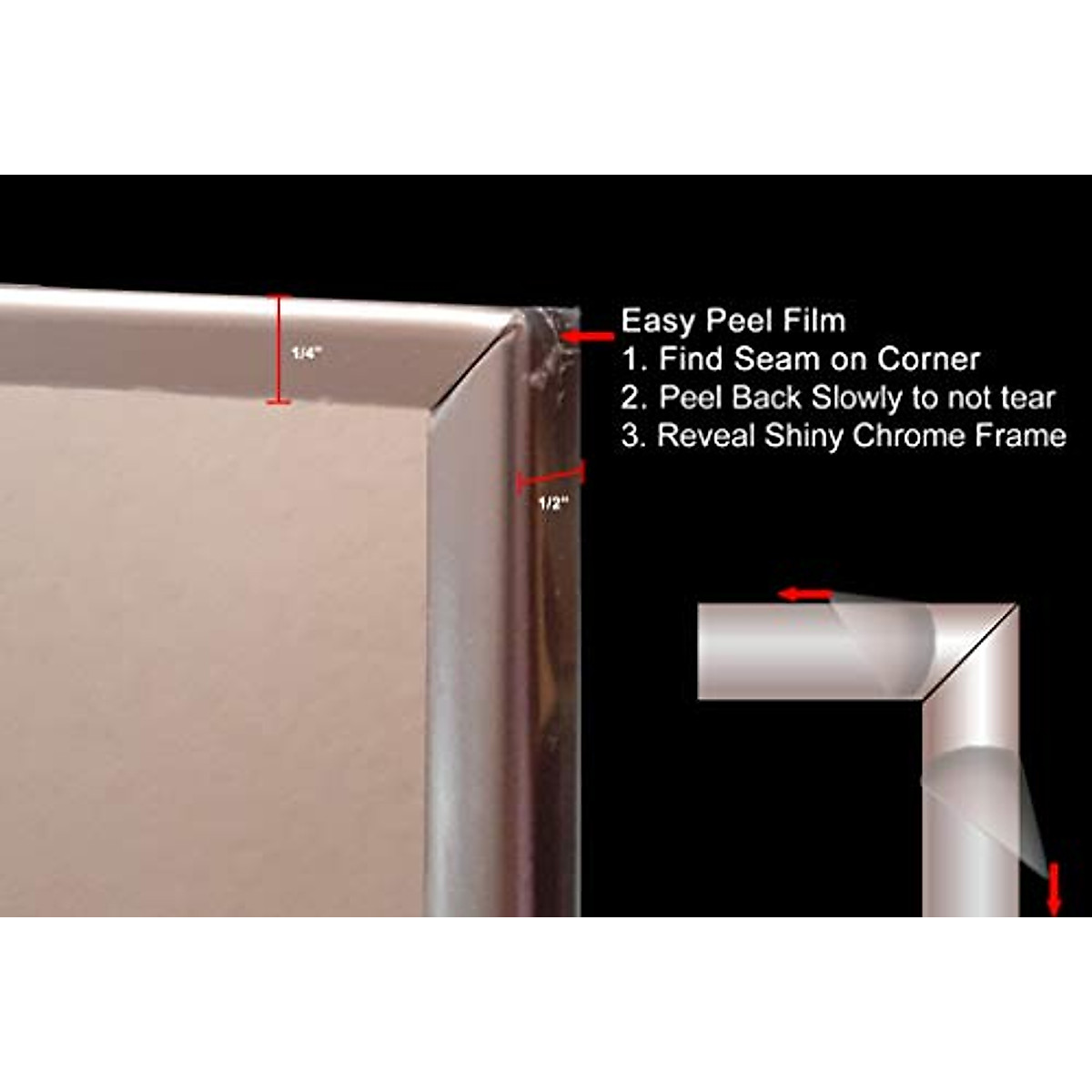 Mirrors and More 16" x 22" Medicine Cabinets for Bathroom with Mirror - Bright Steel Framed, Recessed, Modern Home Décor, Bright Steel, Adjustable Shelves