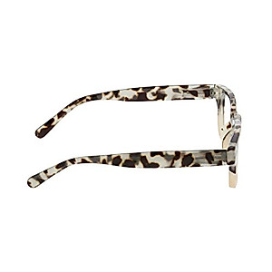 Peepers by PeeperSpecs Women's Layover Square Blue Light Blocking Reading Glasses, Gray Tortoise/Pink, 49 + 1.75