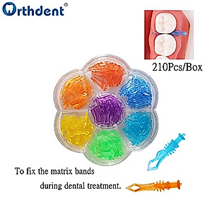 210 Pcs Dental Plastic Poly Wedges Dental Diamond Wedges Autoclave Medical Plastic Disposable Interdental Composite Restoration Materials Dentistry Tool,7 Sizes Kit