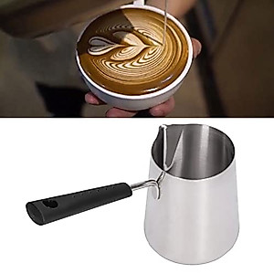 Udavivi Sauce Pan - Turkish Coffee Pot - Seafood Boil Pot - Saucepans - Turkish Coffee Pot 600ml Stainless Steel Glossy Surface High Temperature Resistant Easy to Clean Butter Warmer