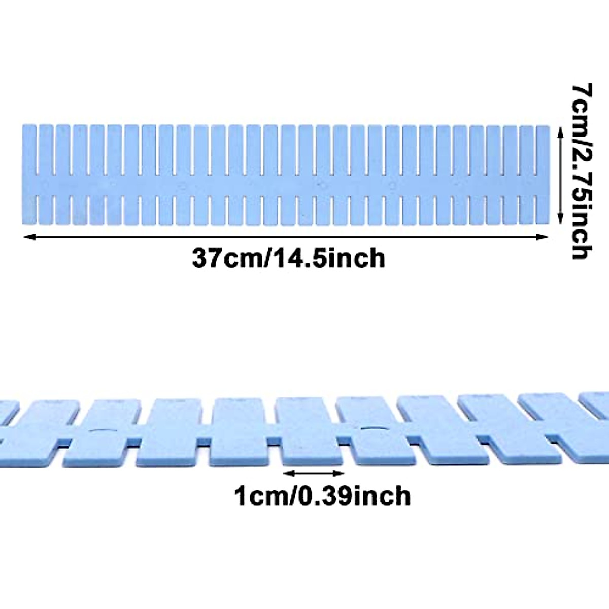 24Pcs Adjustable Drawer Dividers Organizer,Blue Plastic DIY Grid Drawer Organizer Dividers Storage Socks Underwear Makeup Cosmetic Clothes Organizer Separator Can Help Tidy Kitchen Bedroom Dresser