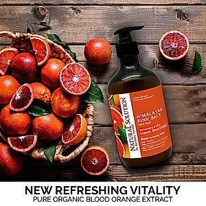 Natural Solution Hand Wash - Moisturizing Blood Orange & Himalayan Pink Salt Liquid Soap - 14 oz (Pack of 3) | Hydrating & Gentle Formula | Ideal for Daily Use