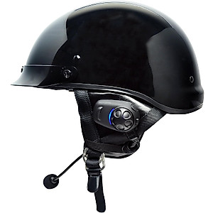 Sena SPH10H-FM-01 Motorcycle Bluetooth Stereo Headset and Intercom with Built-in FM Tuner for Half Helmets, Black