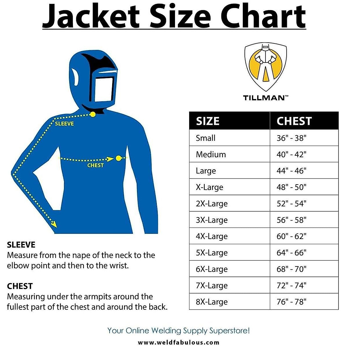 Tillman Flame Retardant Clothing Modern Jacket, 30" L, Green, L, Green, Large US