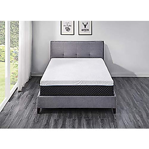 Lexicon Cradle 14-Inch Latex Microcoil Hybrid Mattress, Queen, White