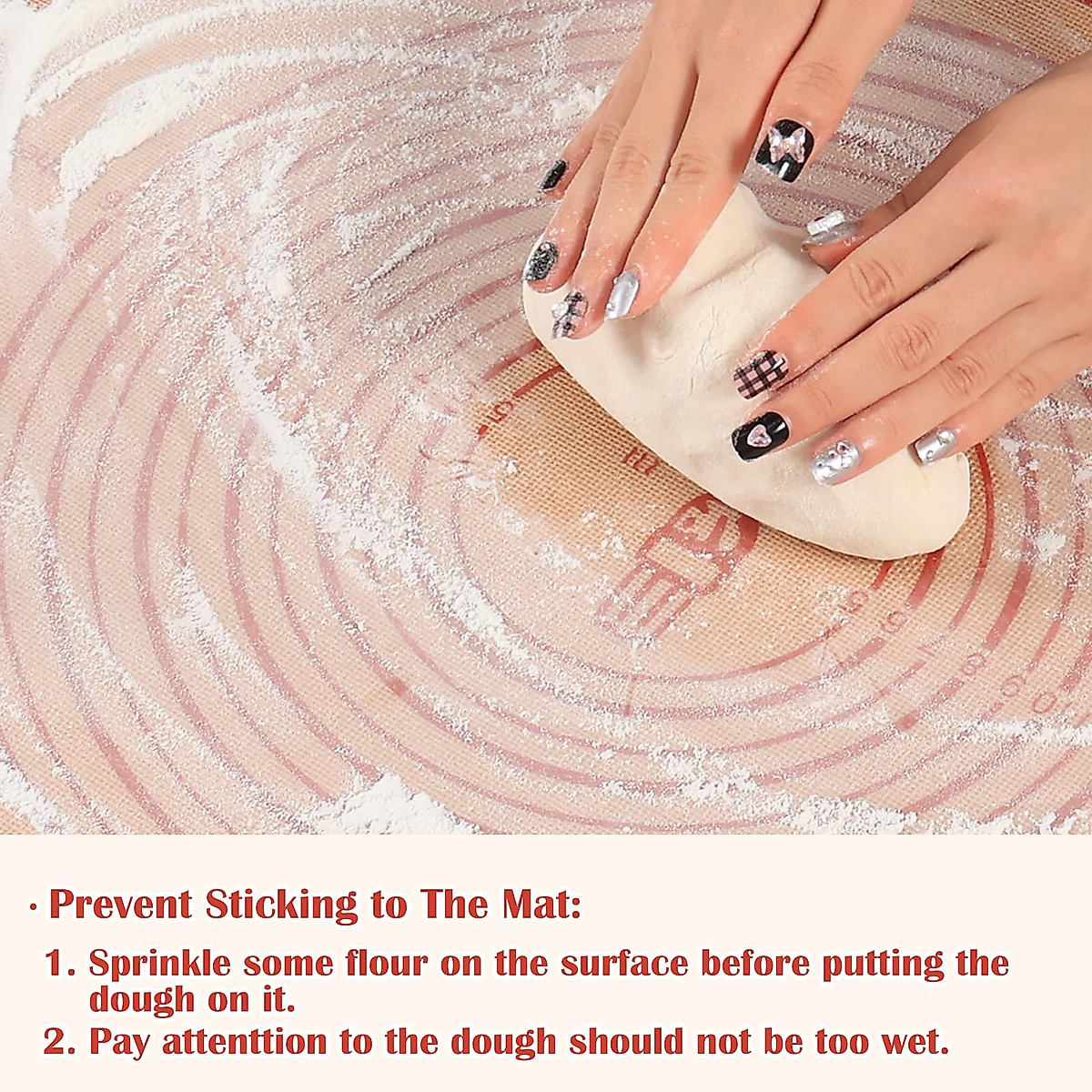 Non-slip Silicone Pastry Mat Extra Large with Measurements 28''By 20'' for Silicone Baking Mat, Counter Mat, Dough Rolling Mat,Oven Liner,Fondant/Pie Crust Mat By Folksy Super Kitchen Red