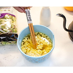 Harry Potter Hogwarts Icons Dinnerware Set | 20-Ounce Ramen Bowl With Chopsticks