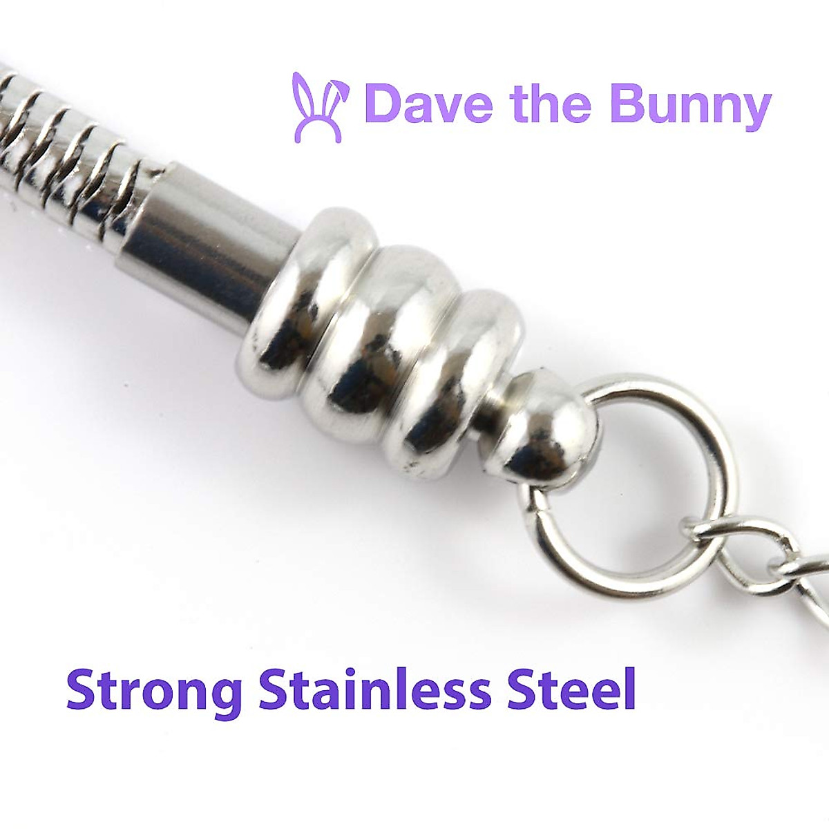 Dave The Bunny Koala Bracelet | Stainless Steel Snake Chain Bracelet
