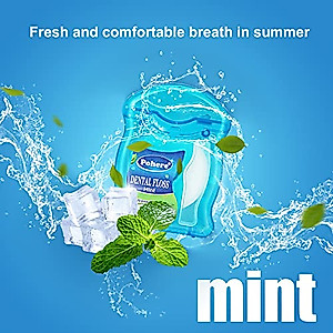 Dental Floss, Refreshing Mint Flavor, Professionally Clean Dental Floss, Portable Travel Case, Pack of 8 (800 Yds)