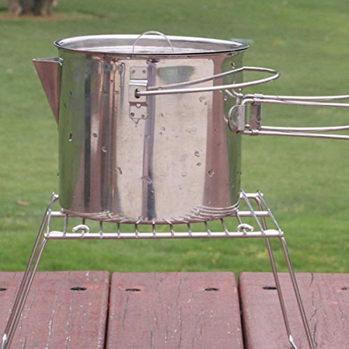 Happyyami Grill Cooling Rack BBQ Wire mesh BBQ Burning Stove Charcoal Grill Rack Baking Cooling Racks Grill Grid BBQ Grill Racks Table top Grill Mini BBQ Tools Travel Ultra Light Steel Wire