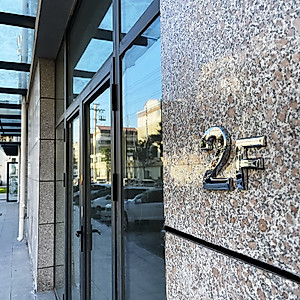 4 Inch Mailbox Numbers 2, Door Address Number Stickers 0-9 for House/Apartment/Floor, Bronze/Silver, by Hopewan. (2, Silver)