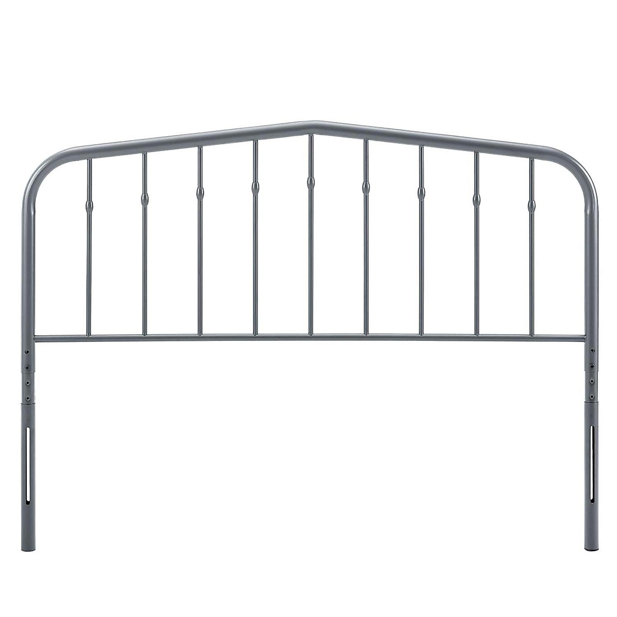Modway Lennon Modern Farmhouse Metal Headboard, Full, Gray