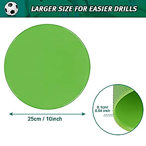 UQXY Spot Markers 10 Inch Non Slip Rubber Agility Markers Flat Field Cones Floor Dots for Soccer Basketball Sports Speed Agility Training and Drills (6PCS)