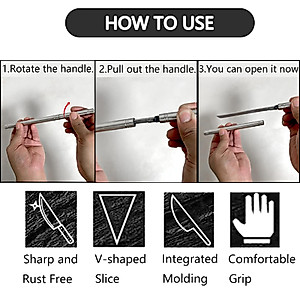 DURAUSE Multipurpose Outdoor Portable Fruit Knife with Sheath Stainless Steel Blade Knife, Cuchillo Multiusos Para Fruta PortáTil Para Exteriores Con