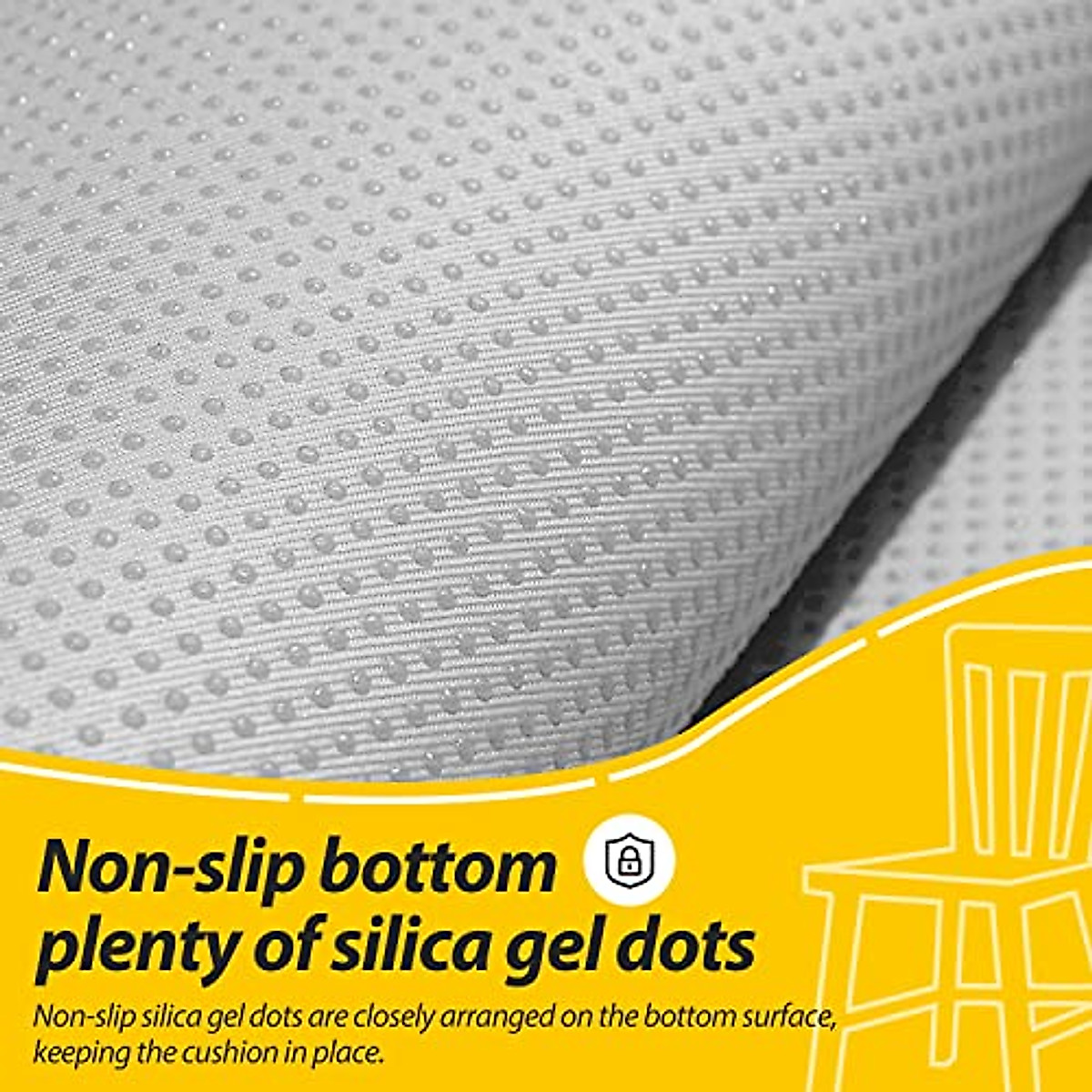 AAAAAcessories D-Shaped Chair Cushions for Dining Chairs with Ties and Removable Cover, 2" Thick Dining Kitchen Chair Pads, Indoor Dining Room Chair Cushions, 17" x 16", Set of 4, Beige