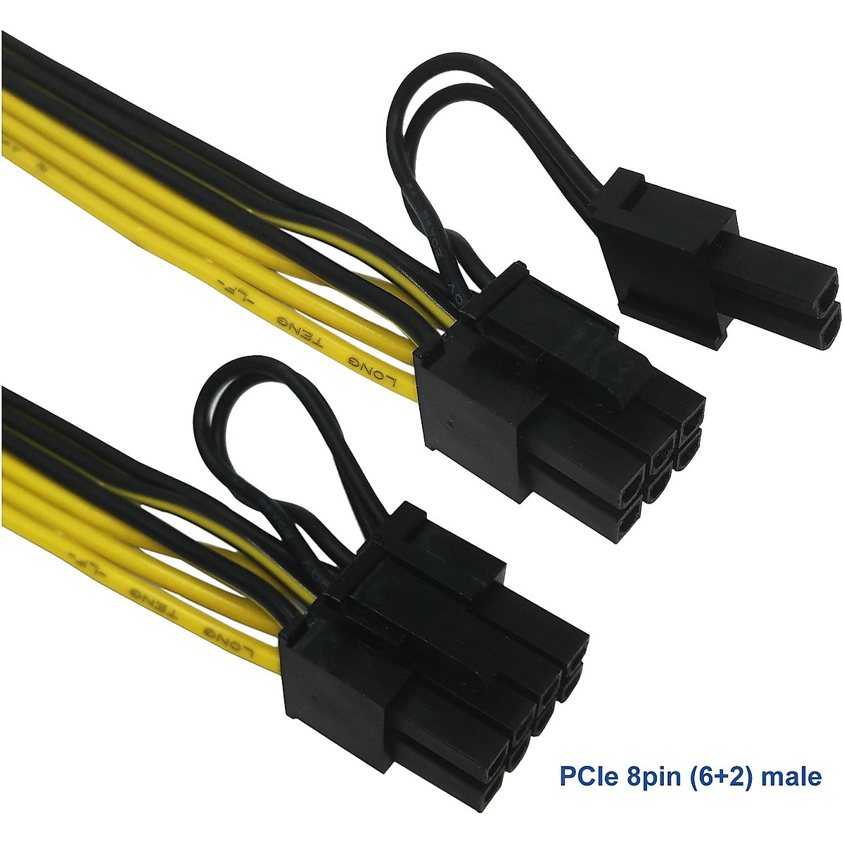 (2-Pack) COMeap CPU to GPU, CPU 8 Pin Female to Dual PCIe 8 Pin (6+2) Male Splitter Cable for Graphics Card BTC Miner 9-inch (23cm)