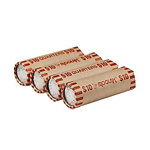 Moolah Preformed Quarter Coin Wrappers, 1000 Count, 7291025