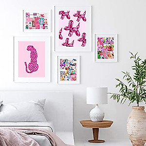 MeleBase Preppy Room Decor Aesthetic Preppy Wall Decor Preppy Posters 8*10in & 4*6in Preppy Wall Collage Kit 110Pcs Trendy Room Decor Preppy Stickers Preppy Pictures (Hot pink)…