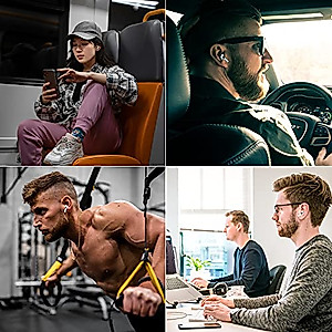 ZZ Wireless Earbuds, Noise Cancelling Bluetooth Headphones, 35H Playtime, Waterproof, in Ear Built in Mic Headset with Type-C Charging Case, Stereo Headphones for Sport, Home, Office