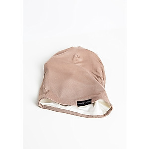 Grace Eleyae Women's Sleep Cap Slap Silky Sleeping Stylish Beanie Hat Premium Quality Head Cover for Curly Hair Soft & Smooth (Walnut)