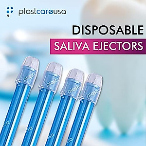 1000 Blue Clear Dental Saliva Ejectors Disposable Suction Tips (10 Bags of 100)