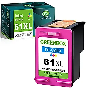 GREENBOX Remanufactured Ink Cartridge Replacement for HP 61XL 61 XL for HP Envy 4500 5530 5534 5535 Deskjet 2540 1000 1010 1512 1510 3050 Officejet 4630 2620 4635 Printer (1 Tri-Color)