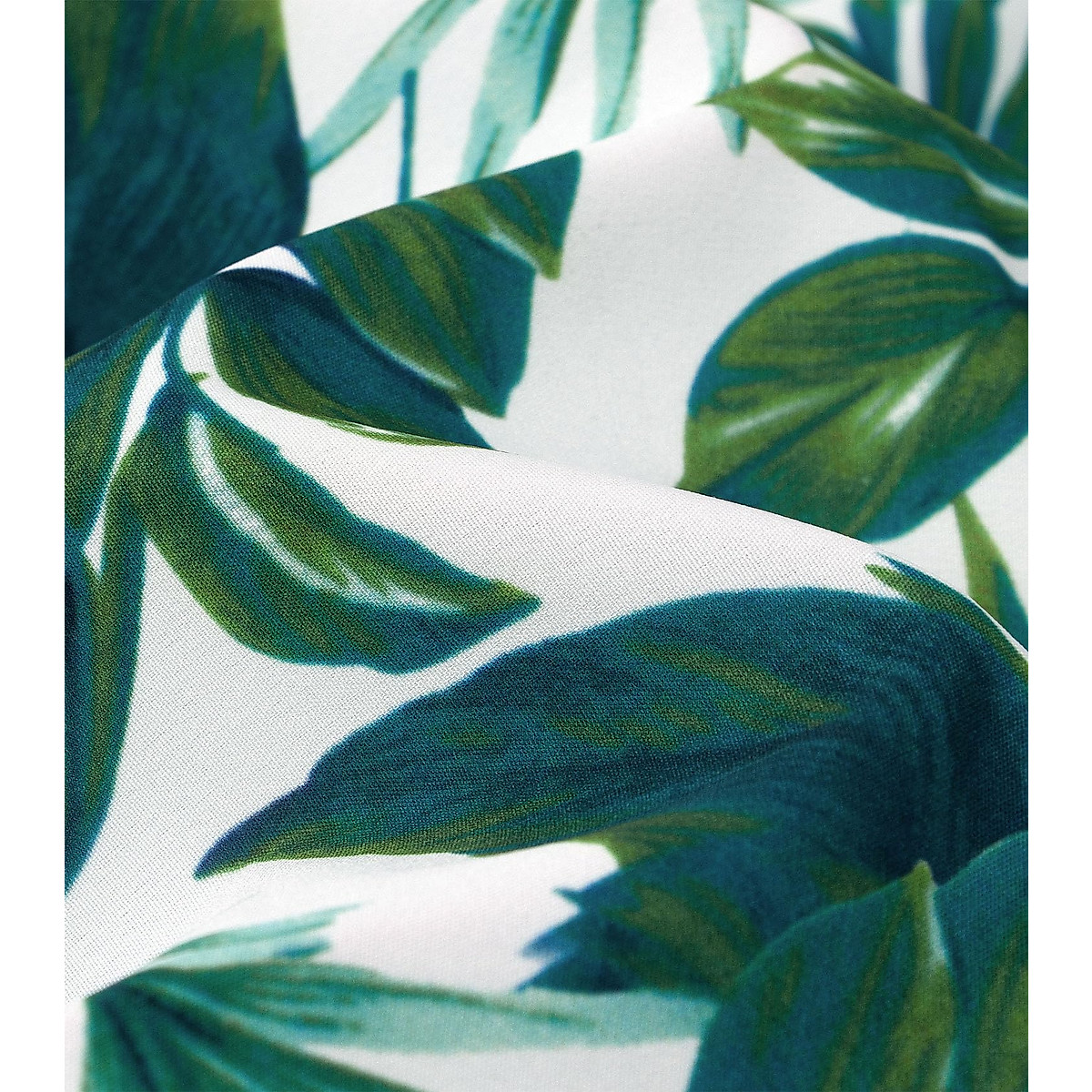 ELETOP Men's Hawaiian Shirt Quick Dry Tropical Aloha Shirts Floral Print Beach Party Casual Shirts Green F039 XXL