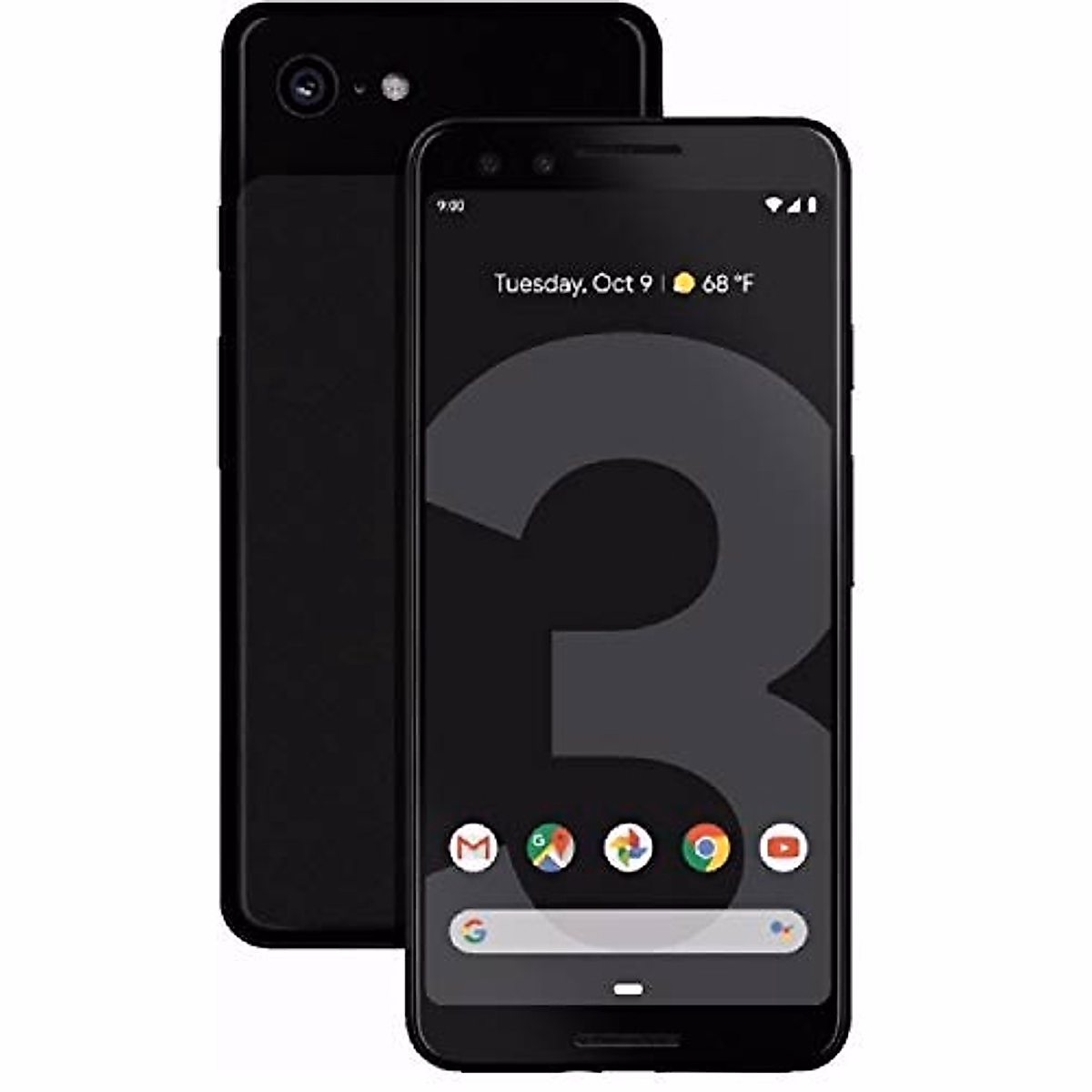 Google Pixel 3 Unlocked GSM/CDMA - US Warranty (Direct from Google) (Black, 64GB) (Renewed)